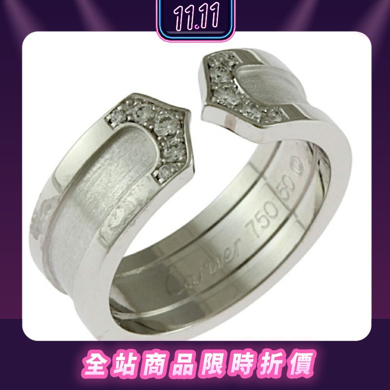 卡地亞 2C 鑽石戒指，尺寸 10，18K 金，鑽石，女士，卡地亞｜PopChill 拍拍圈